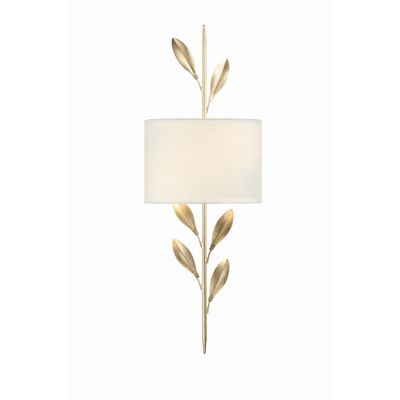 Broche 2 Light English Bronze Sconce Silk Shade 8.5 W x 24 H x 4.5 D